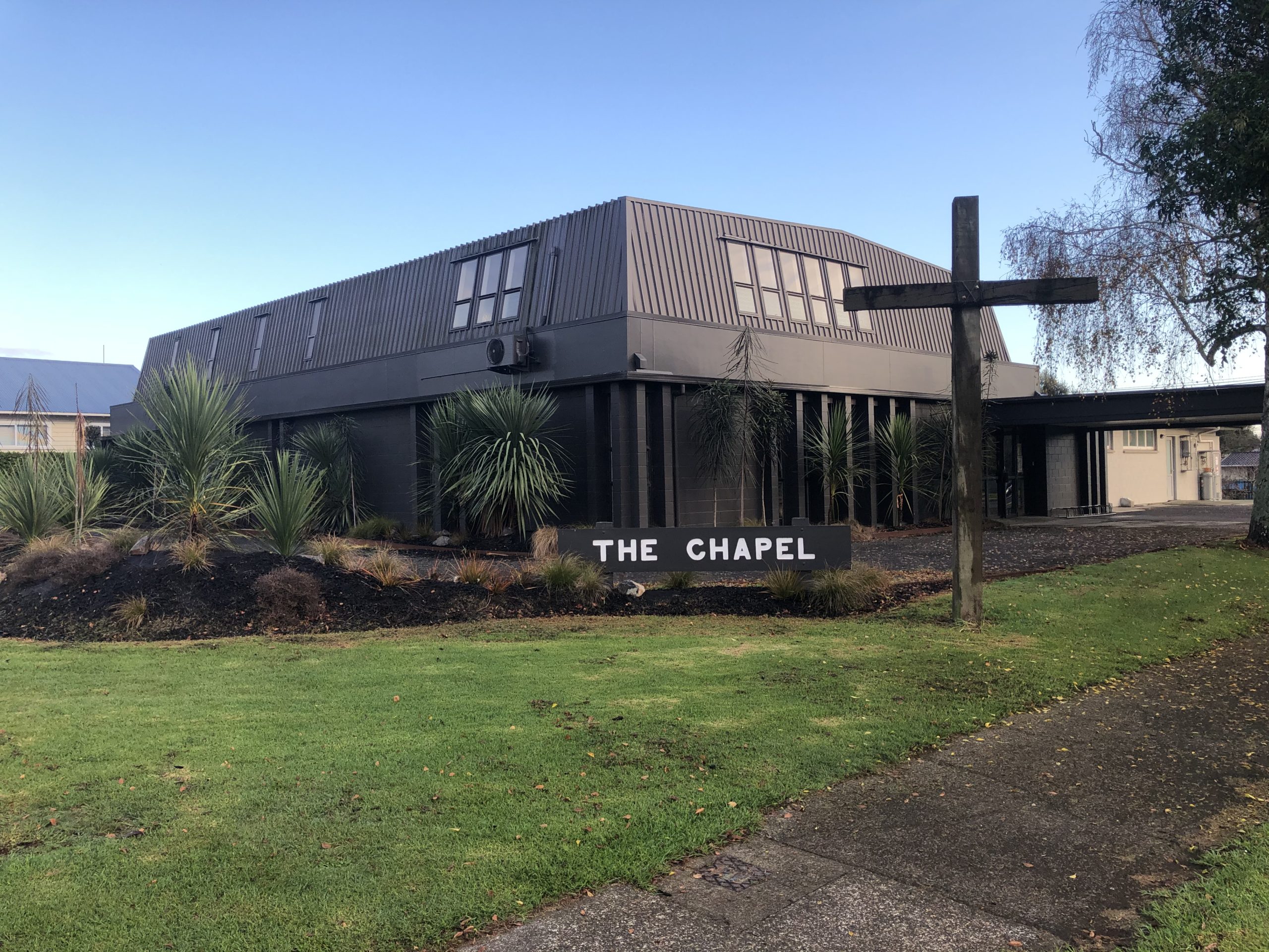 The Chapel – Frontage with Gardens | The Chapel in Te Atatu